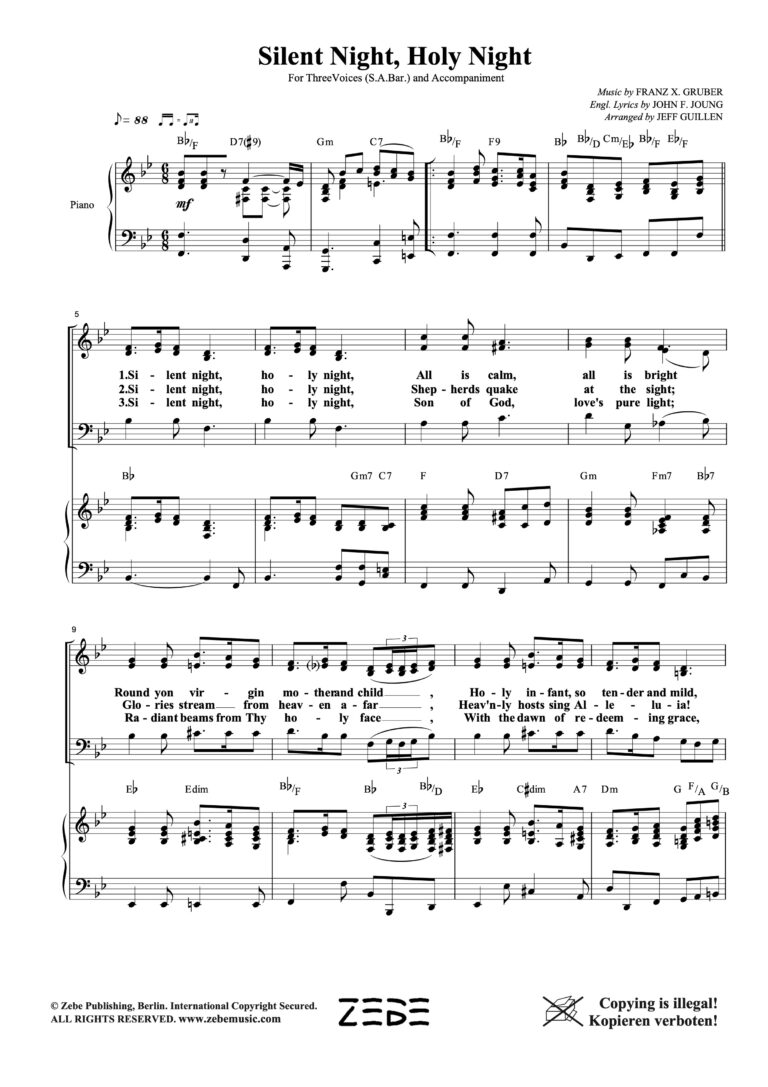 Silent Night (Guillen) - Gospel notes